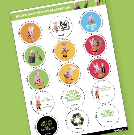 Recycling container decorations - Duracell Big Battery Hunt